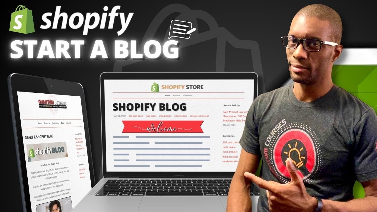 How To Start A Blog On Shopify | Shopify Blog Tutorial - YouTube