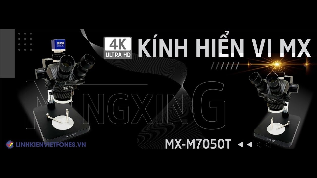 Kính hiển Vi 3 Mắt MingXing với camera HD 4K - 30fsp/HDMI - YouTube