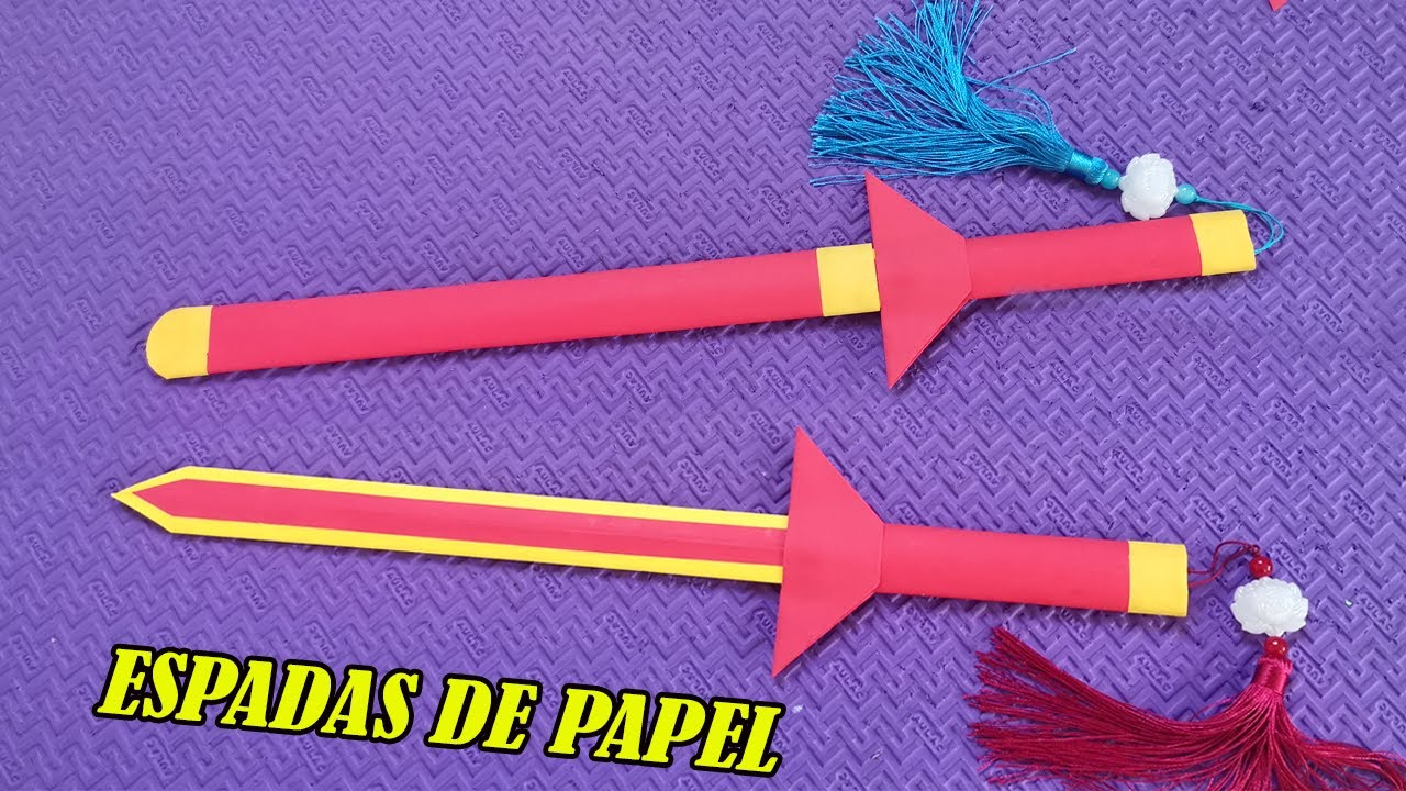 Como hacer una espada de papel | Origami espadas de papel - YouTube