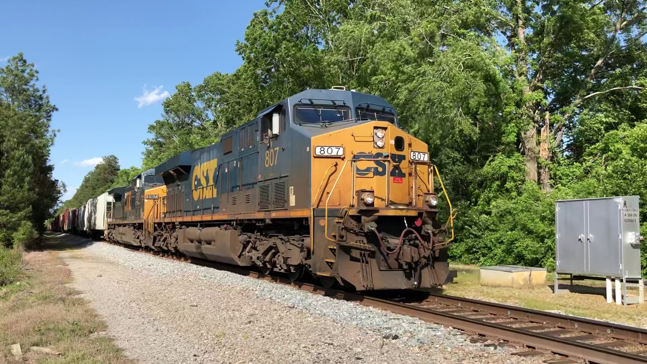 CSX Q491-09 departs Latta SC after breaking a Knuckle in there train ...