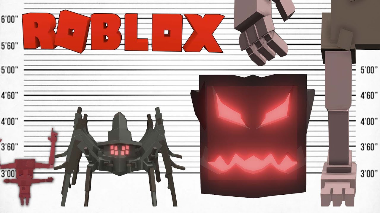 Roblox Size Comparison | Biggest Monsters of Roblox | Satisfying Video ...