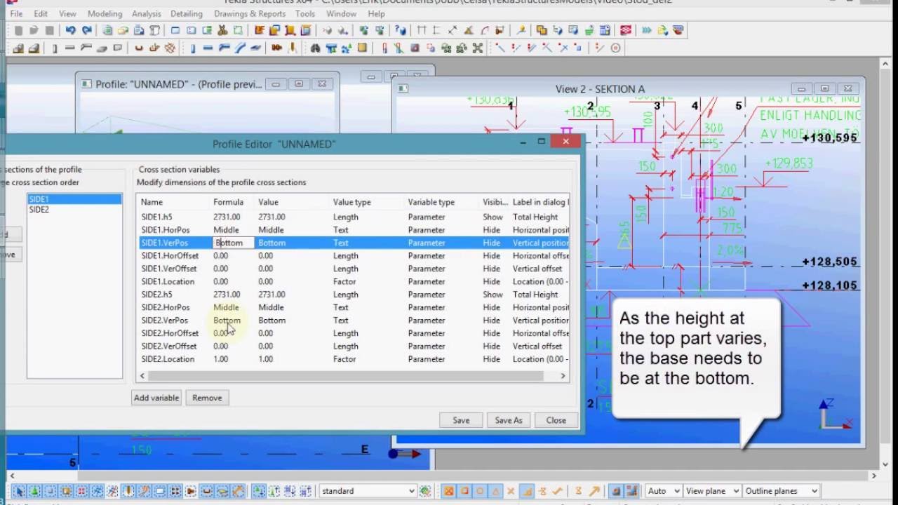 Tekla modeling tutorial Bridge support, part 2/6-720p - YouTube