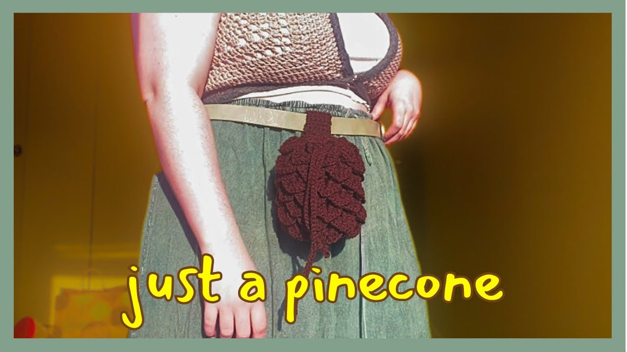 Crocheting a Pine Cone Belt Pouch - YouTube