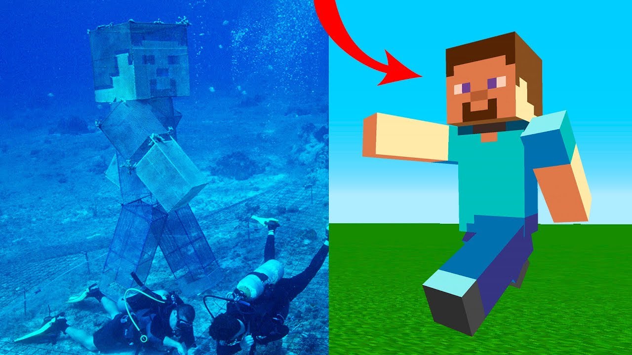 Minecraft lleva a STEVE debajo del mar en la VIDA REAL! Coral Crafters ...