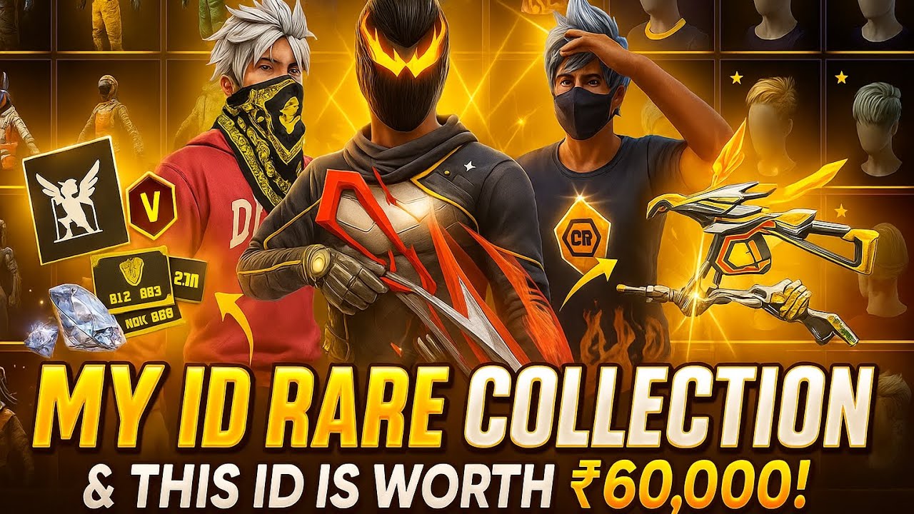 My Most Expensive Free Fire ID Ever! ₹60,000 Rare Skins, Emotes & More ...