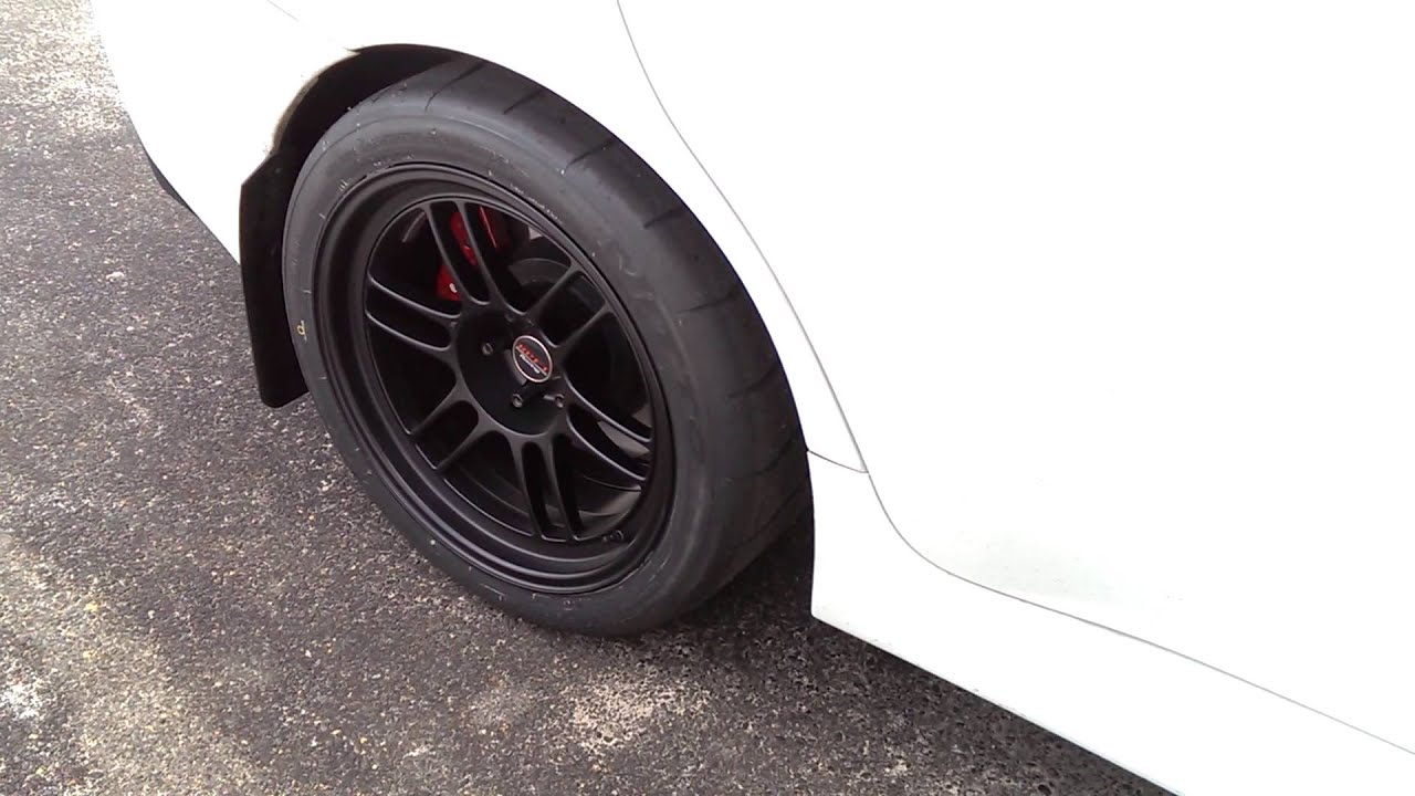 Evox GSR Enkei RPF01 10.5s Nitto NT01s fitment - YouTube