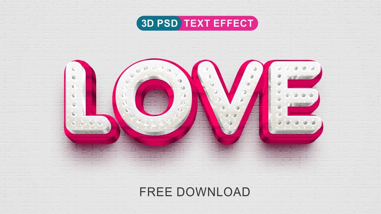 How to make 3D PSD Text Effect | Graphics Design | Free Download | Page ...