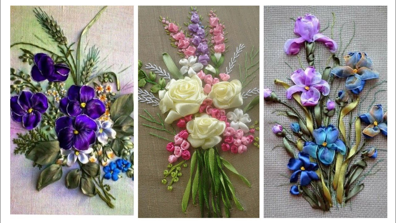 stylish outstanding colorful ribbon work bunch design/3D ribbon ...