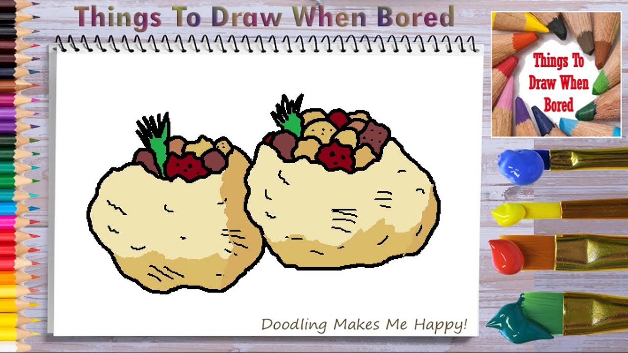 How To Draw Pani Puri Wala - YouTube