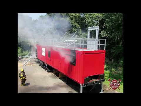 Mobile Shipping Container for Firefighter Training, Abermarle, VA - YouTube