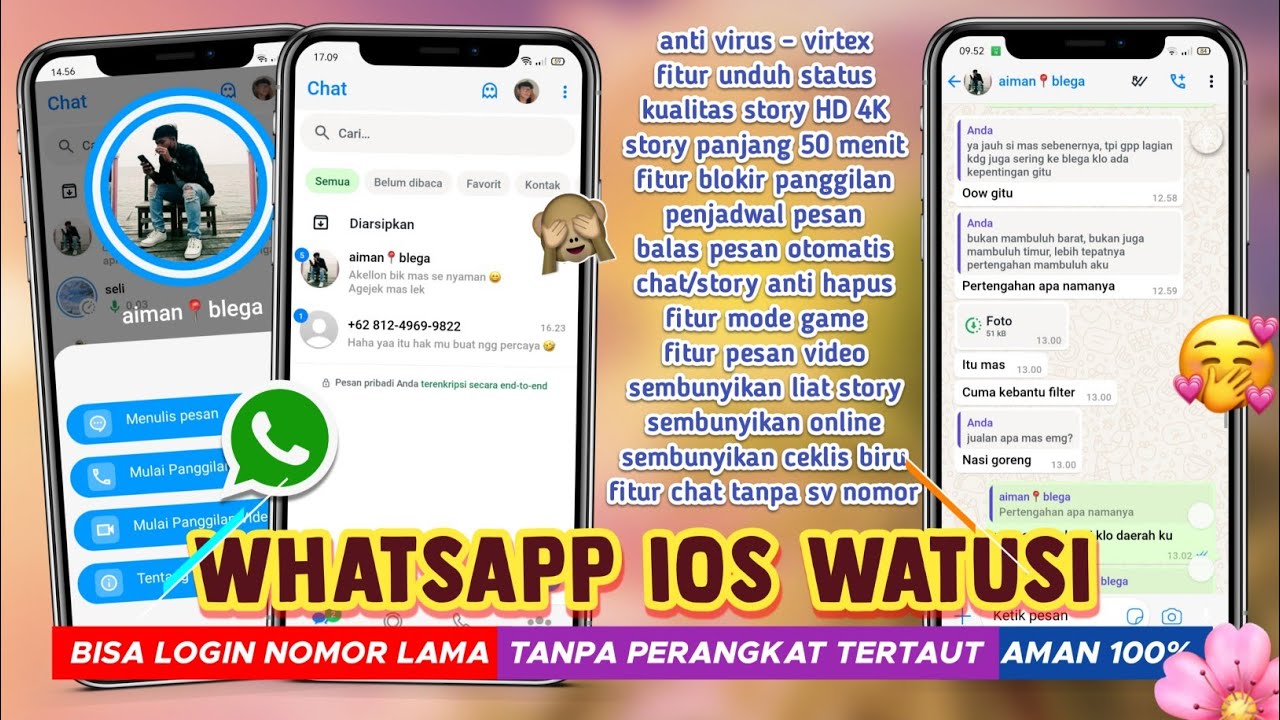 WHATSAPP WATUSI iPHONE | WA MOD TERBARU 2024 | WHATSAPP MOD TERBARU ...