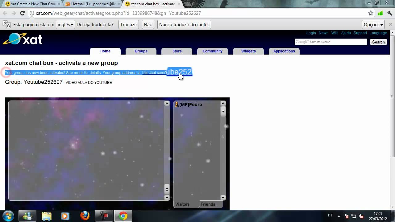 Como Criar Seu Xat No Xat.com [HD] - YouTube