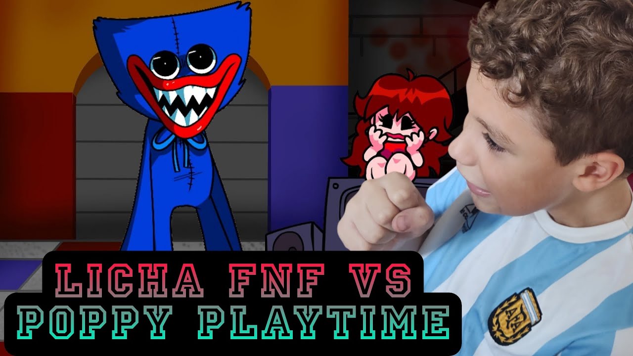 LICHA JUEGA FNF VS POPPY PLAYTIME PARTE 1 - YouTube