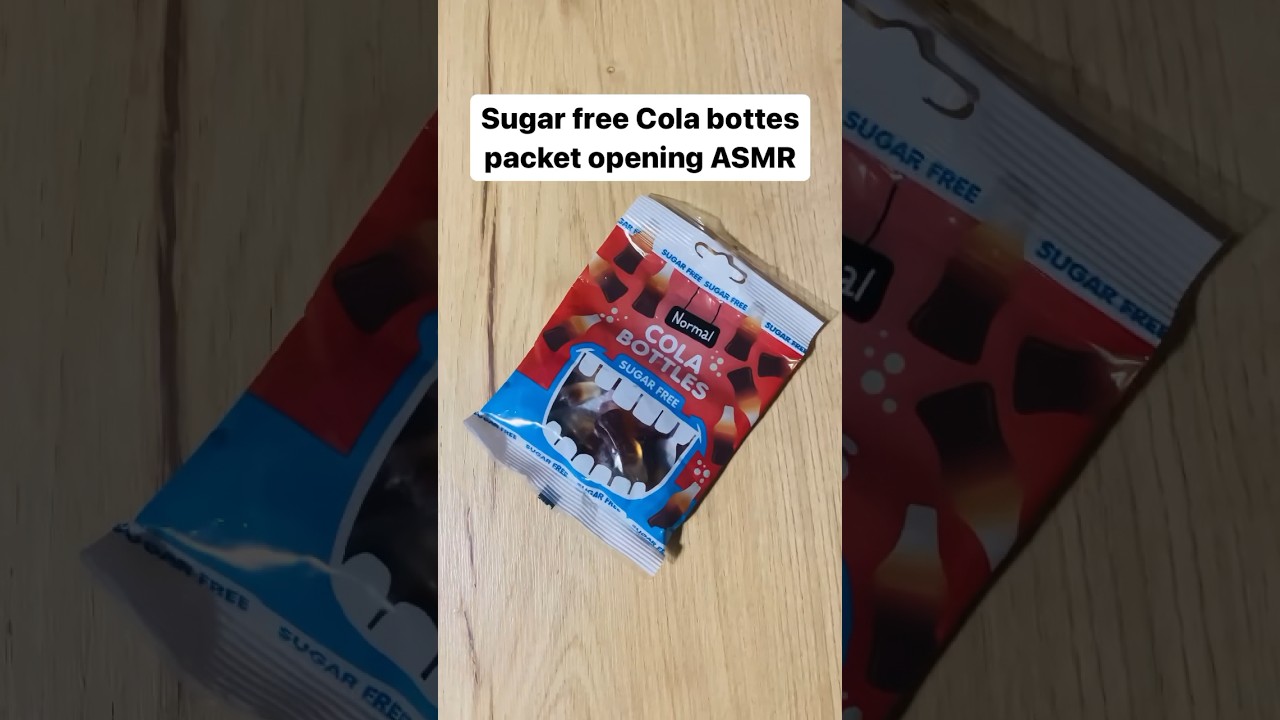 Sugar free cola bottles packet opening ASMR #asmr #youtubeshorts # ...