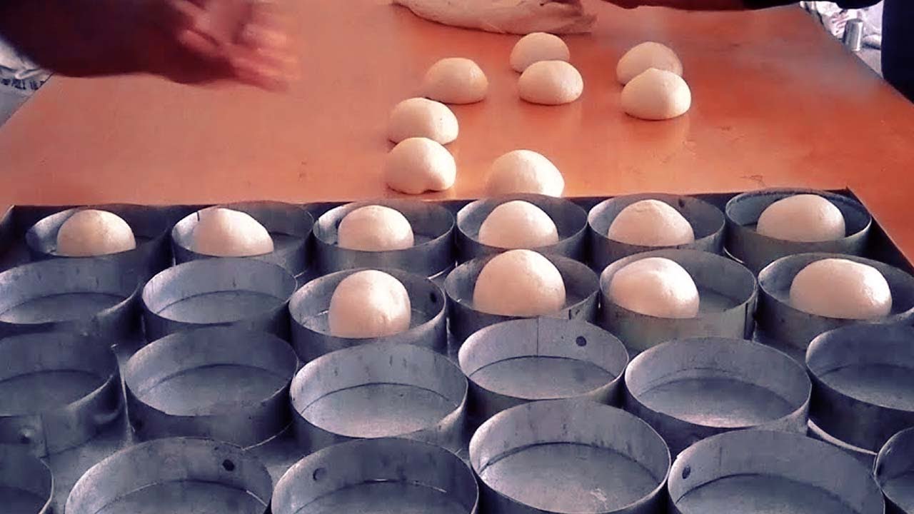 Sweet Buns Recipe by SJ Bakery | Full Process | Bun Bread Making at ...