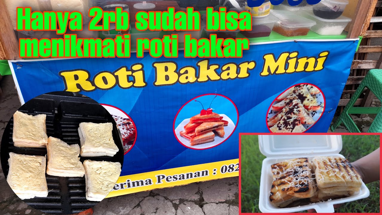 ROTI BAKAR MINI EKSTRA SKM DAN KEJU, HANYA 2000 // INDONESIAN STREET ...