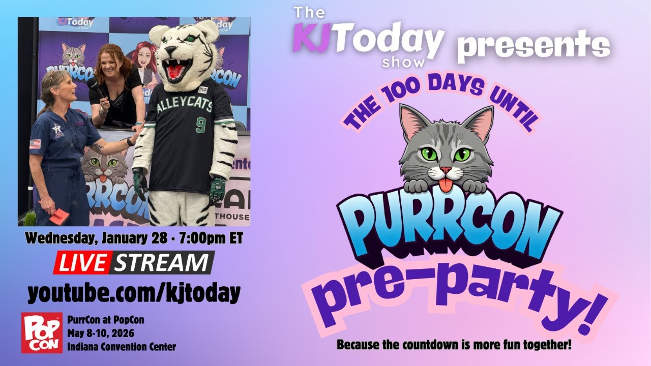 KJ TODAY Live | 100 Days to PurrCon at PopCon 2026 - YouTube