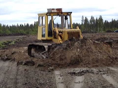 Caterpillar D6B 1960 dozer at work - YouTube