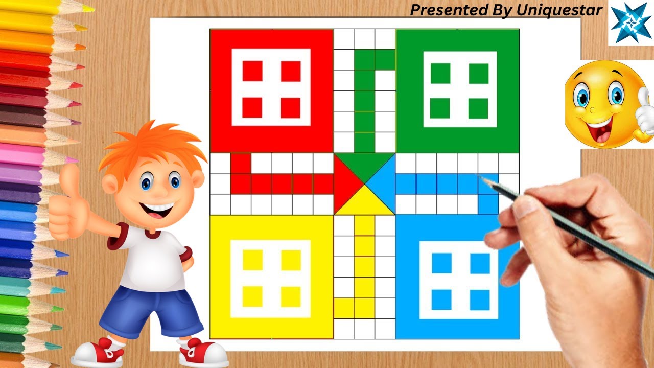 #ludo Sketch Coloring I Presented By Uniquestar - YouTube