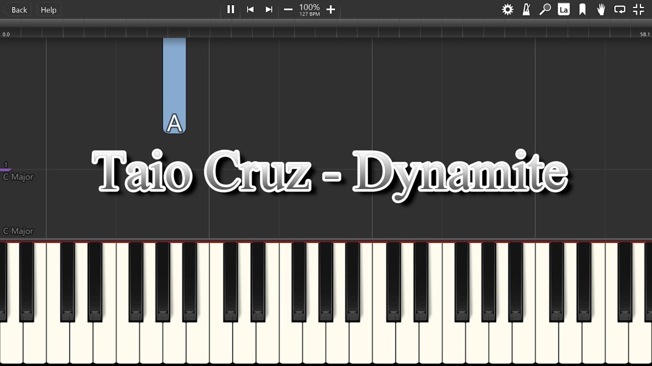 Taio Cruz - Dynamite - Piano tutorial - YouTube