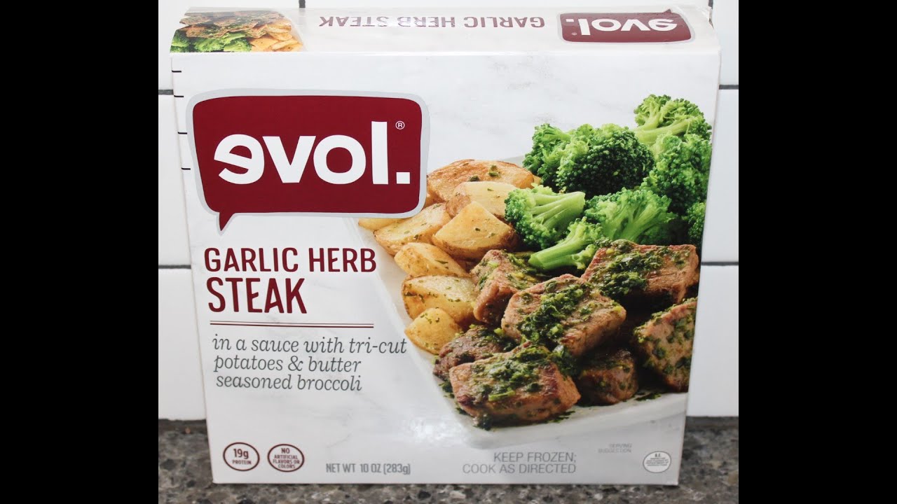 evol. Garlic Herb Steak Review - YouTube