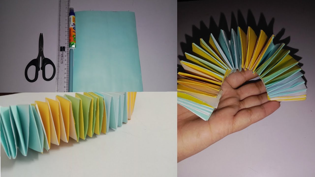 An amazing paper craft idea # Diy paper toy for kids/ paper slinky ...