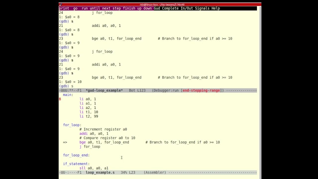RISC-V - Program flow in assembly - YouTube