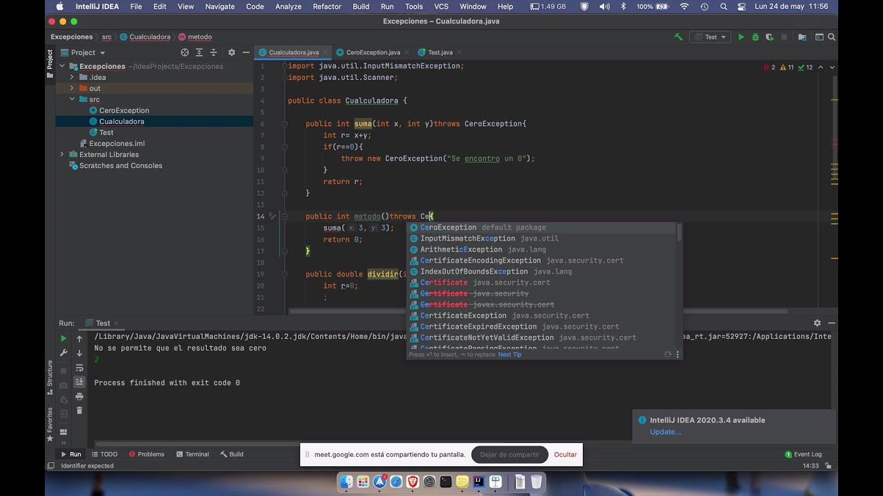 uso de Throw y Throws en JAVA - YouTube