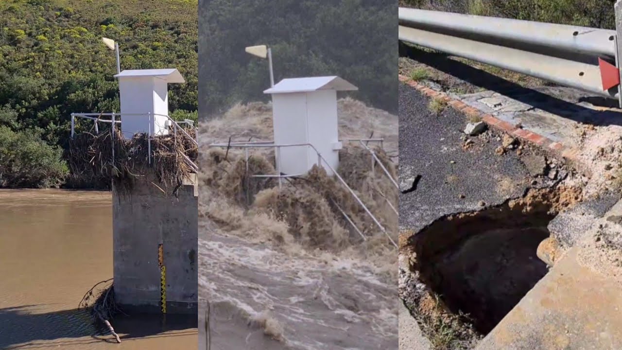 BEFORE AND AFTER - WESTERN CAPE FLOODS - PALMIET BRIDGE/RIVER - YouTube