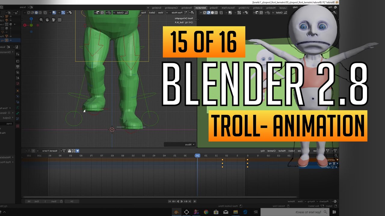 Making a troll - Animation (15/16) Blender 2.8 - YouTube