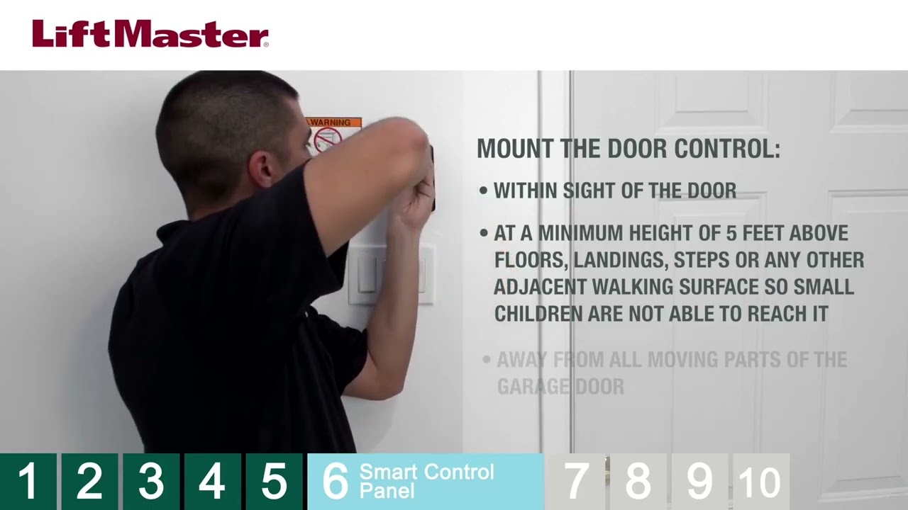 LiftMaster 8500W Wall Mount Garage Door Opener Installation Overview ...