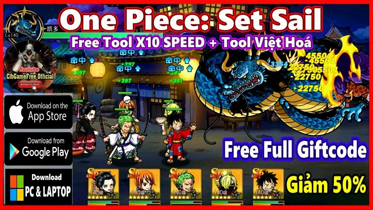 One Piece: Set Sail - Free Full Giftcode SVIP - Gameplay 3702 - YouTube