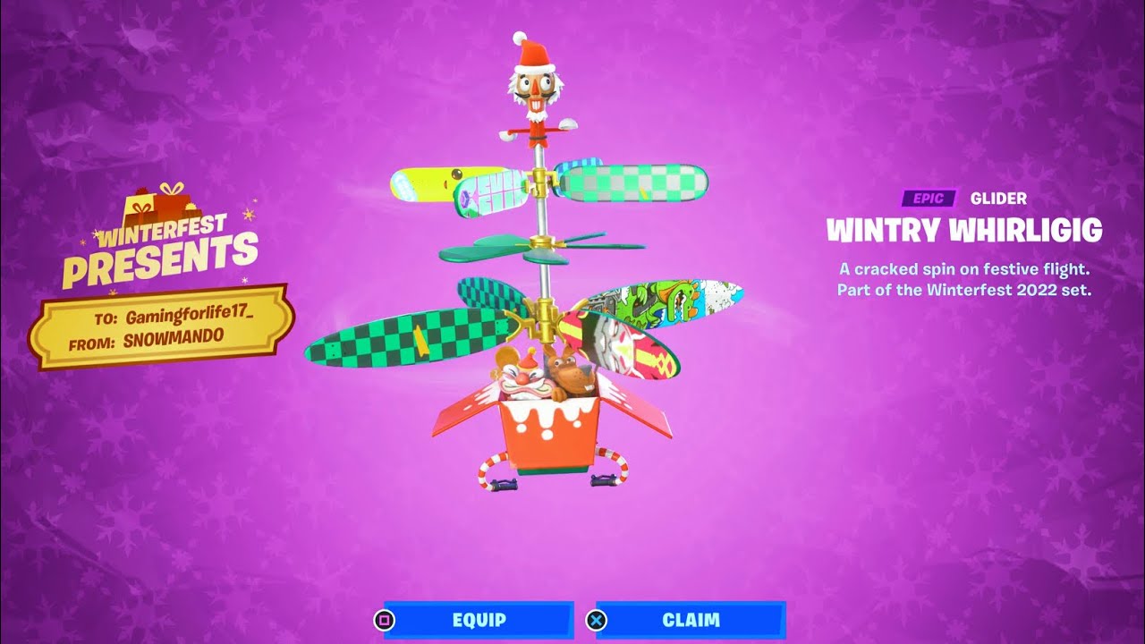 Winter Fest 2022 Day 4 Present's Wintry whirligig Glider! - YouTube