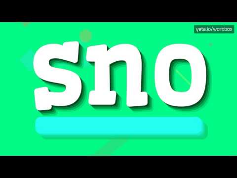 SNO - NASIL OKUNUYORUZ?  #hayır (SNO - HOW TO PRONOUNCE IT? #sno)