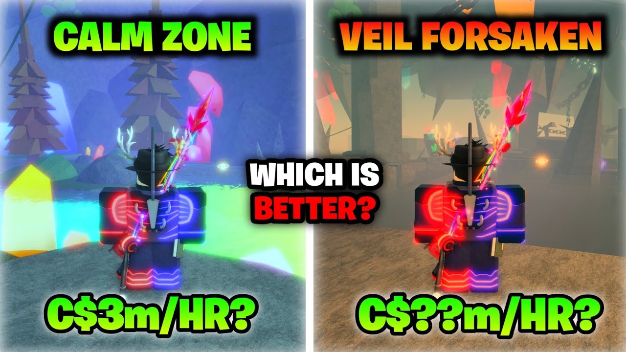 Which one the BEST MONEY SPOT in Fisch? (Calm Zone vs Veil of the ...