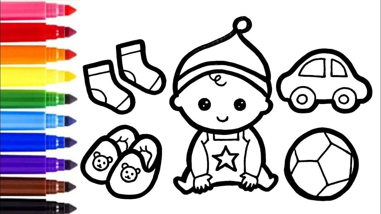 Baby Drawing, Painting and Coloring for Kids & Toddlers | How to draw ...