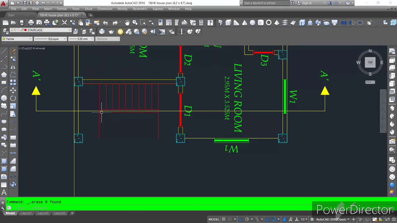 How to draw section of a building part-1/ learn easy and simple way ...