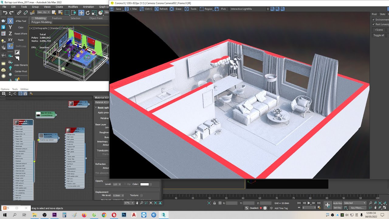 Hướng Dẫn Cách Render Mặt Cắt Trong Corona Render 8 - Corona Slicer Mtl ...