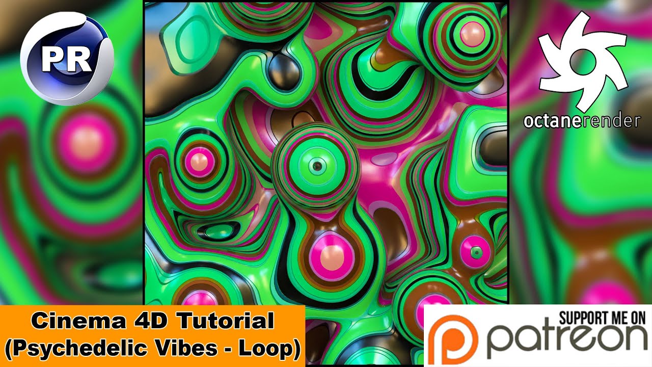 PSYCHEDELIC VIBES LOOP (Cinema 4D Tutorial) - YouTube
