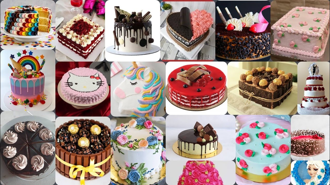 100 different design cakes | cake models | @umashome - YouTube