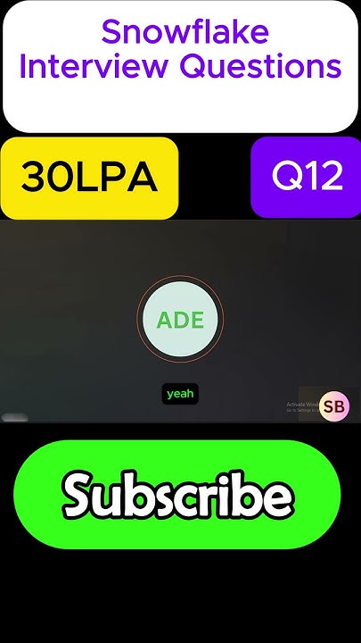 Snowflake Interview Questions and Answers || Data Engineer || SQL || Q12 - YouTube