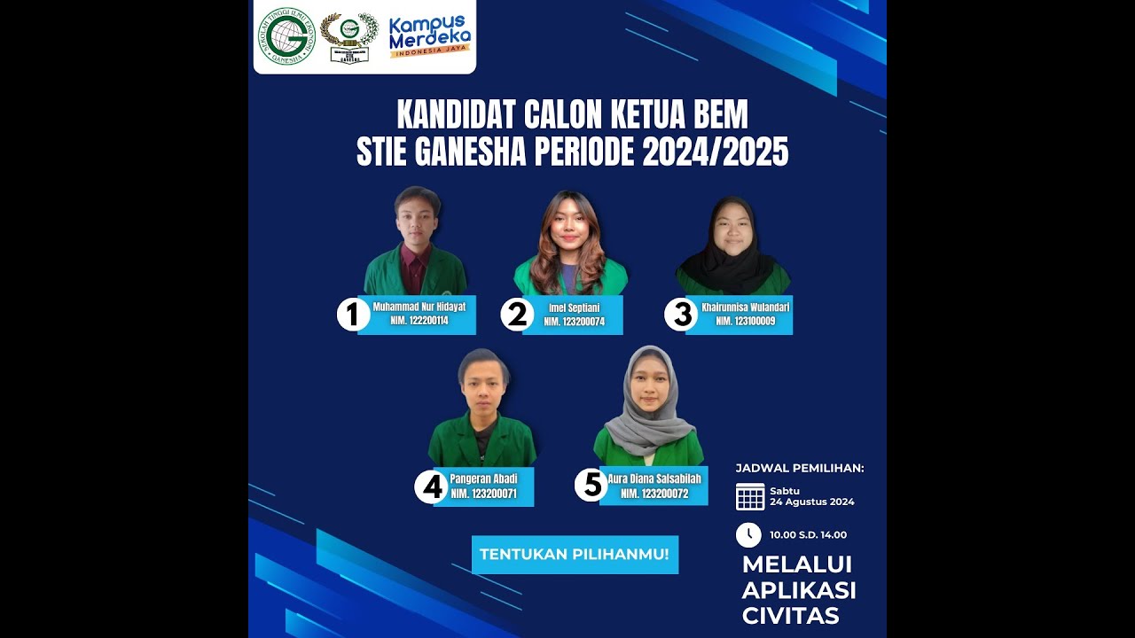 Kampanye Bersama Kandidat Calon Ketua BEM STIE Ganesha Periode 2024/ ...