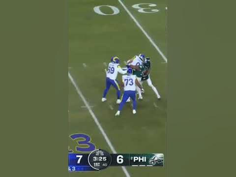 Jalen Carter HUGE SACK on Matthew Stafford on 3rd down 🦅🔥 Eagles vs Rams Divsional Round ...