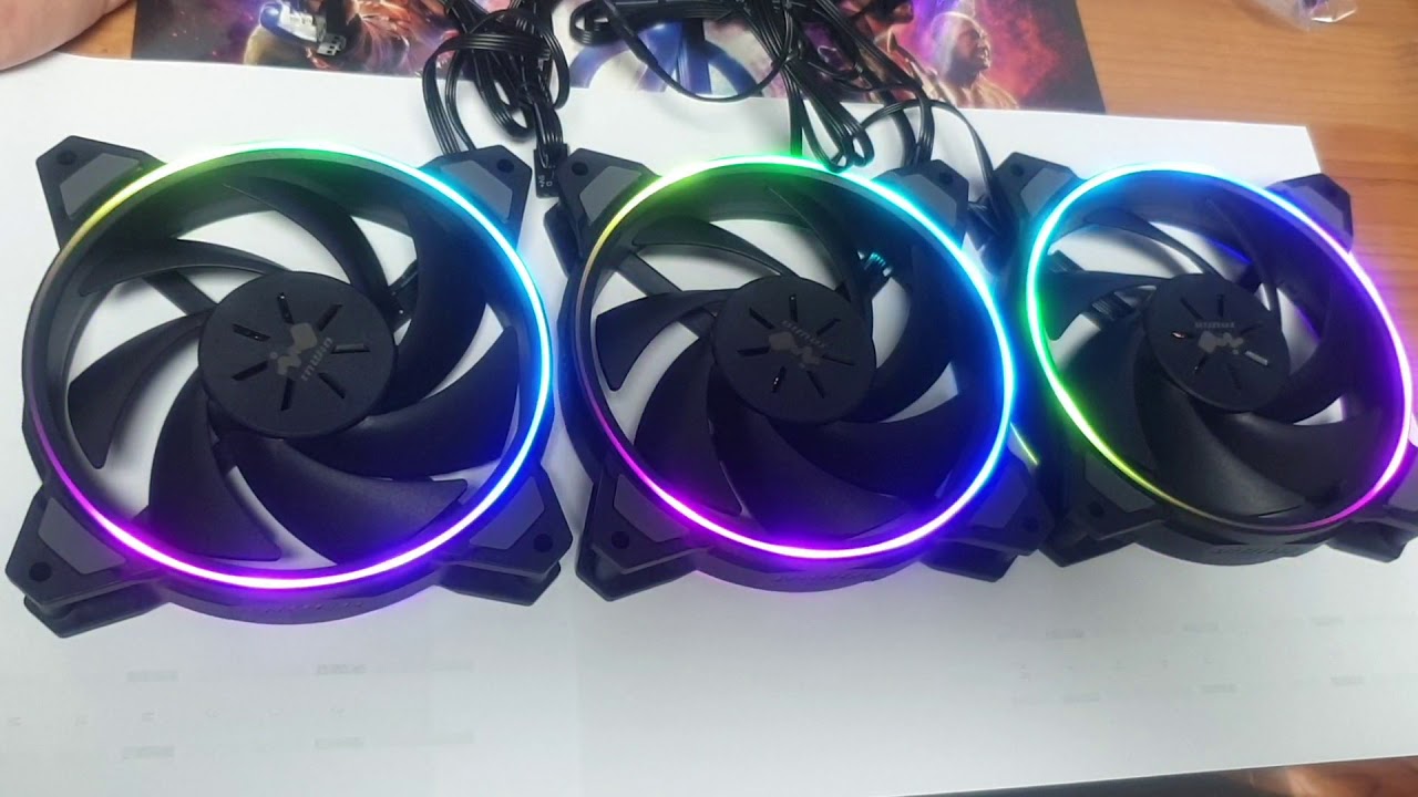 IN WIN SIRIUS LOOP RGB FAN 120 RGB효과 - YouTube