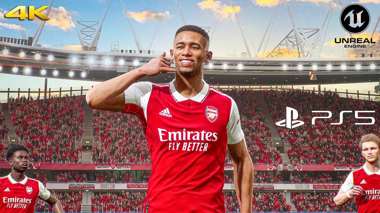 eFootball 2023 PS5 | Arsenal vs Roma ft. Jesus, Dybala, at Emirates ...