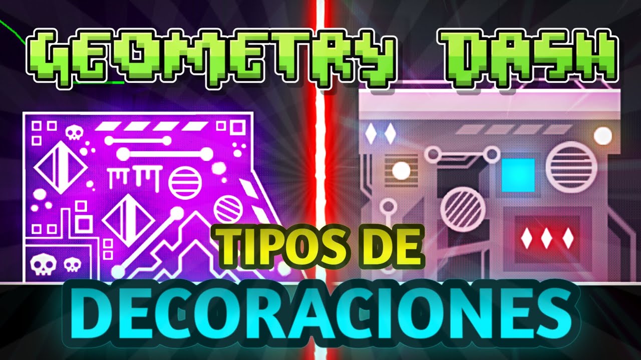 🎨 TIPOS de DECORACIONES - Geometry Dash | ChuCheUwU - YouTube
