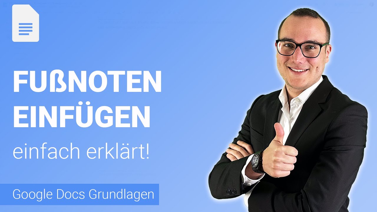 FUßNOTEN einfügen einfach erklärt | Lerne Google Docs - YouTube