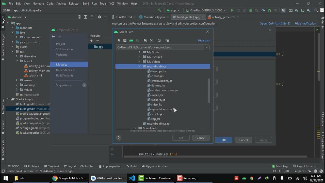 How to add Java Key Store (JKS) in Android Studio - YouTube