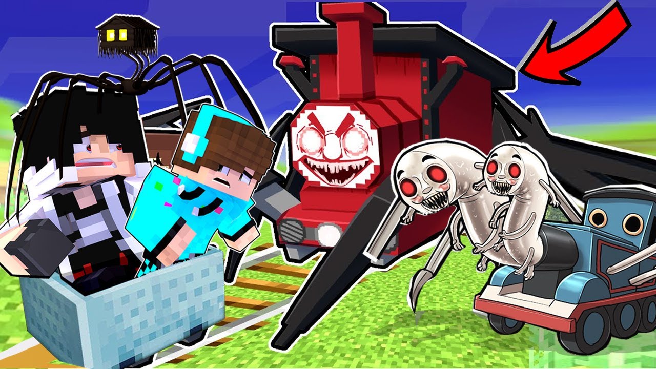 PERTARUNGAN YOUTUBER MINECRAFT ! TRAIN EATER KEPALA 3 VS KELUARGA ...