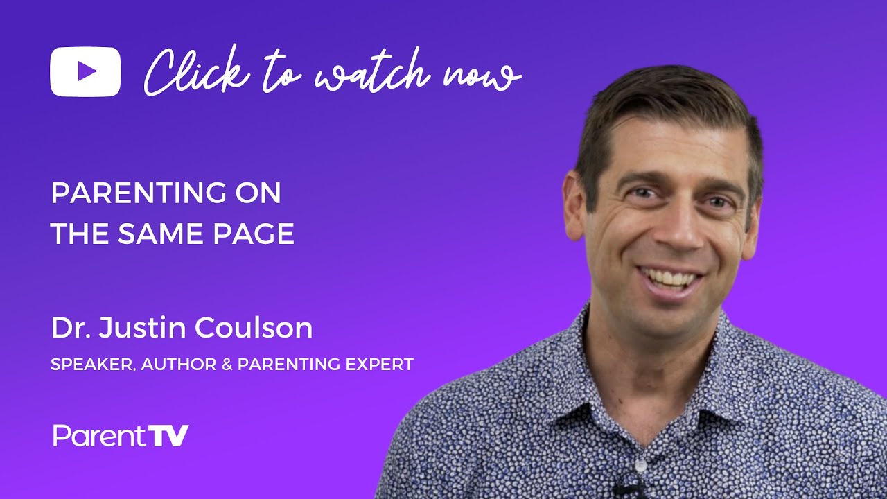Parenting on the same page - Dr Justin Coulson - YouTube
